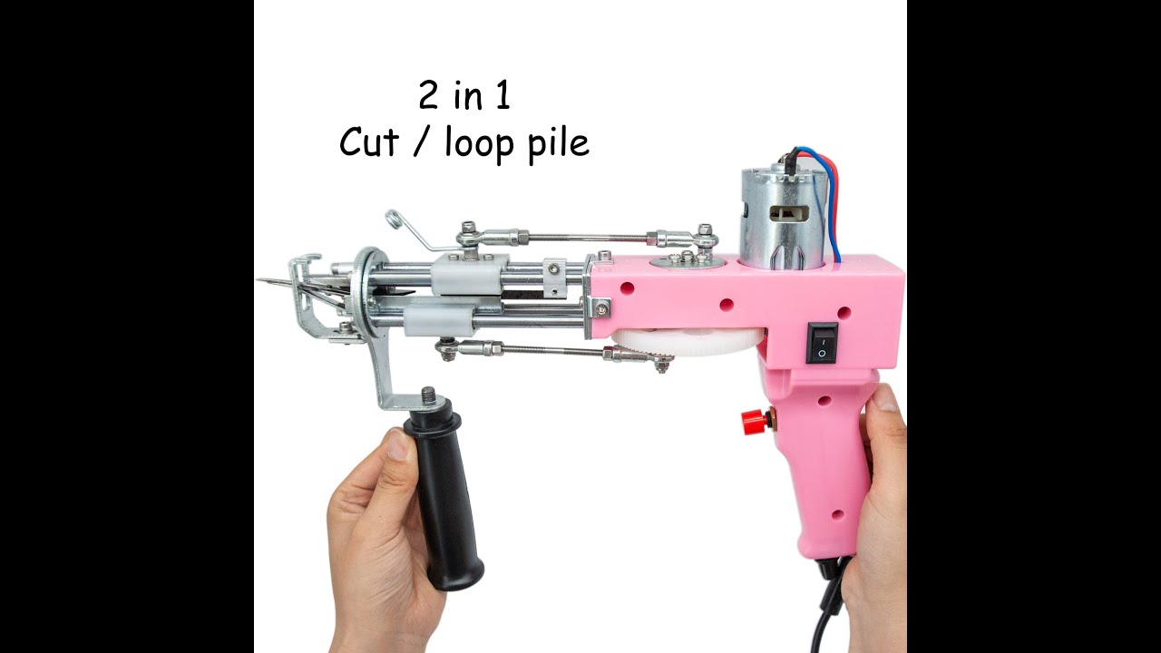 how to change the tufting gun cut pile into loop by one screw - YouTube