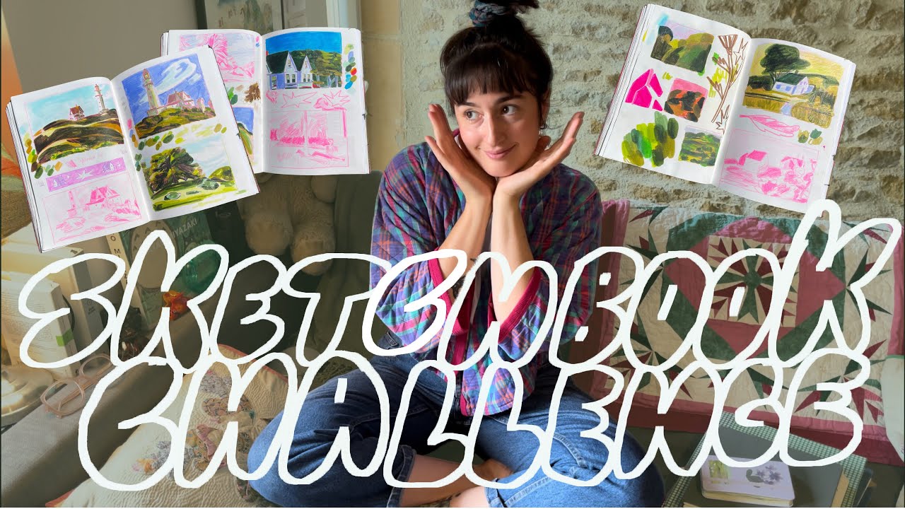 Sketchbook Challenge : 66 spreads in ONE WEEK! 🧑‍🎨 ️‍🔥 # ...