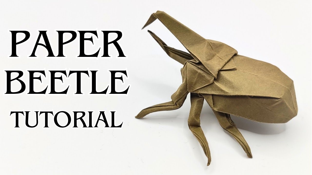 Origami BEETLE tutorial by Jo Nakashima | How to fold a paper beetle ...