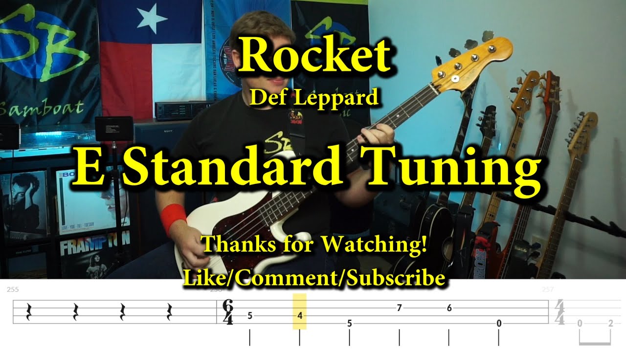 Rocket - Def Leppard (Bass Cover with Tabs) - YouTube