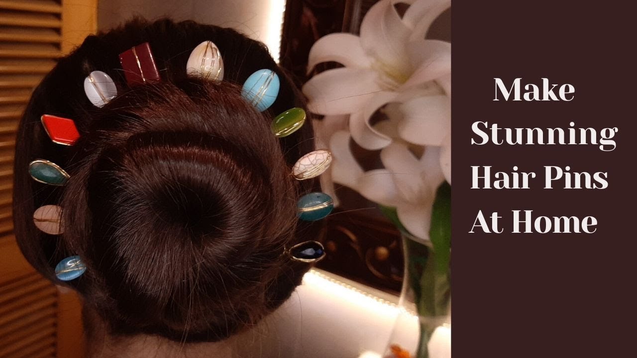 DIY Hair Accessories. "How to make hair pins at home"| Bun Pins | Hair ...
