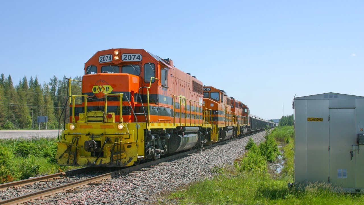 OVR 431 Passing Jocko Point on the Cartier Sub! RLK 2074, HCRY 3010, QGRY 3334 - YouTube