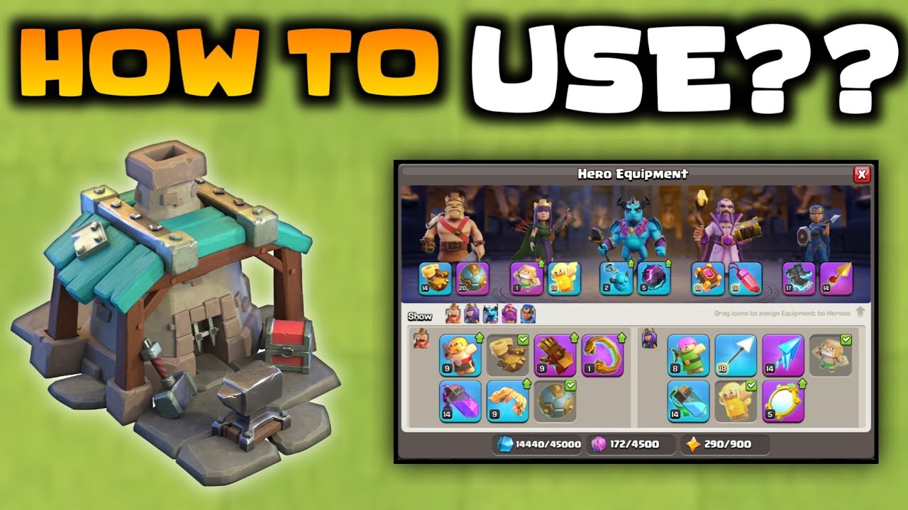 How To Use The Blacksmith and Upgrade Hero Equipment in Clash of Clans ...