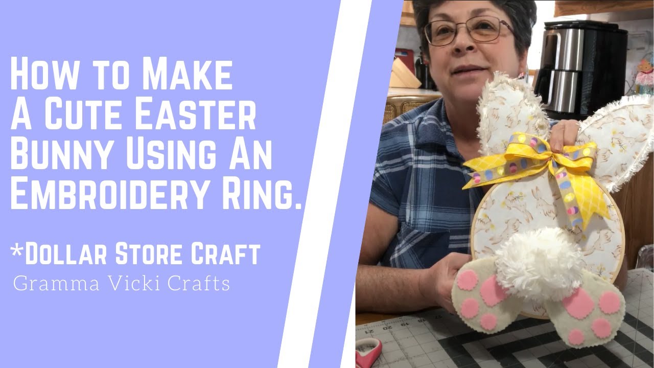 Easter Bunny Embroidery Hoop Craft | Easter Craft Tutorial | Pattern ...
