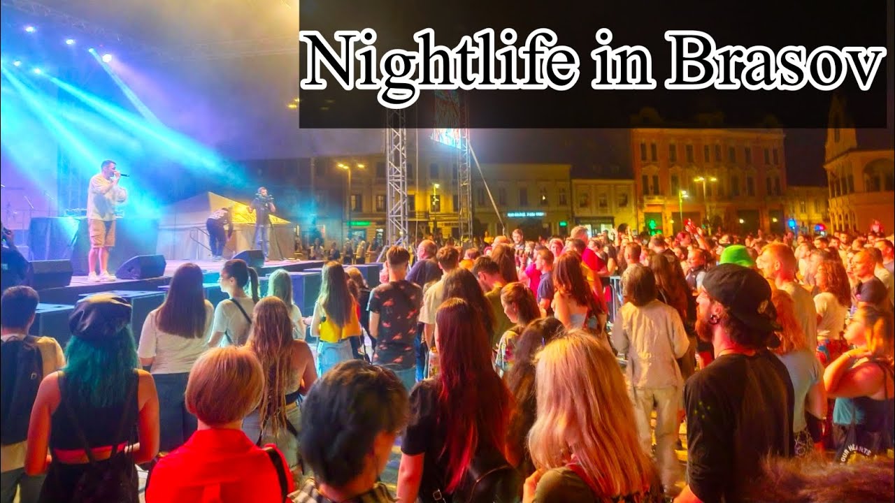 BRASOV ROMANIA NIGHTLIFE DISTRICT 🇹🇩 BRASOV ROMANIA TOUR - YouTube