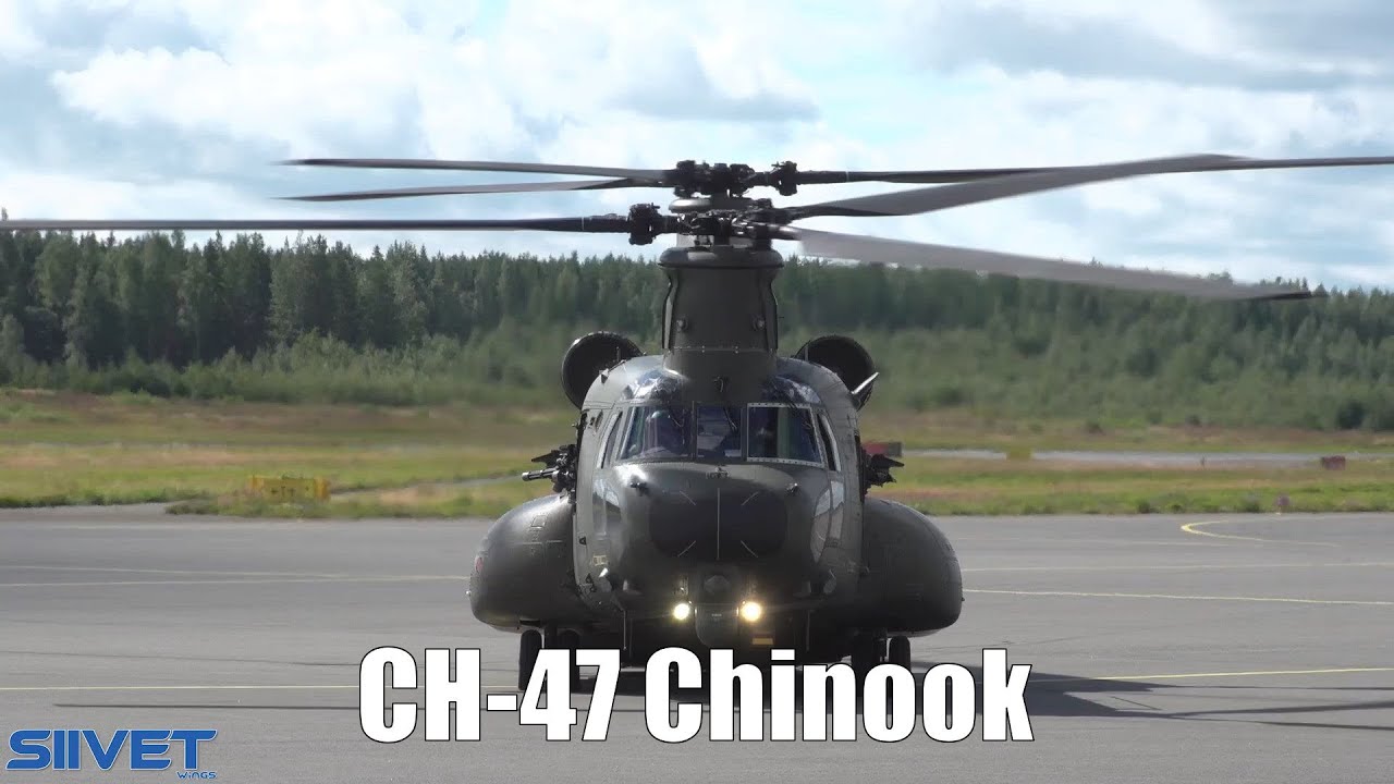 Boeing CH-47 Chinook Engines Running - YouTube