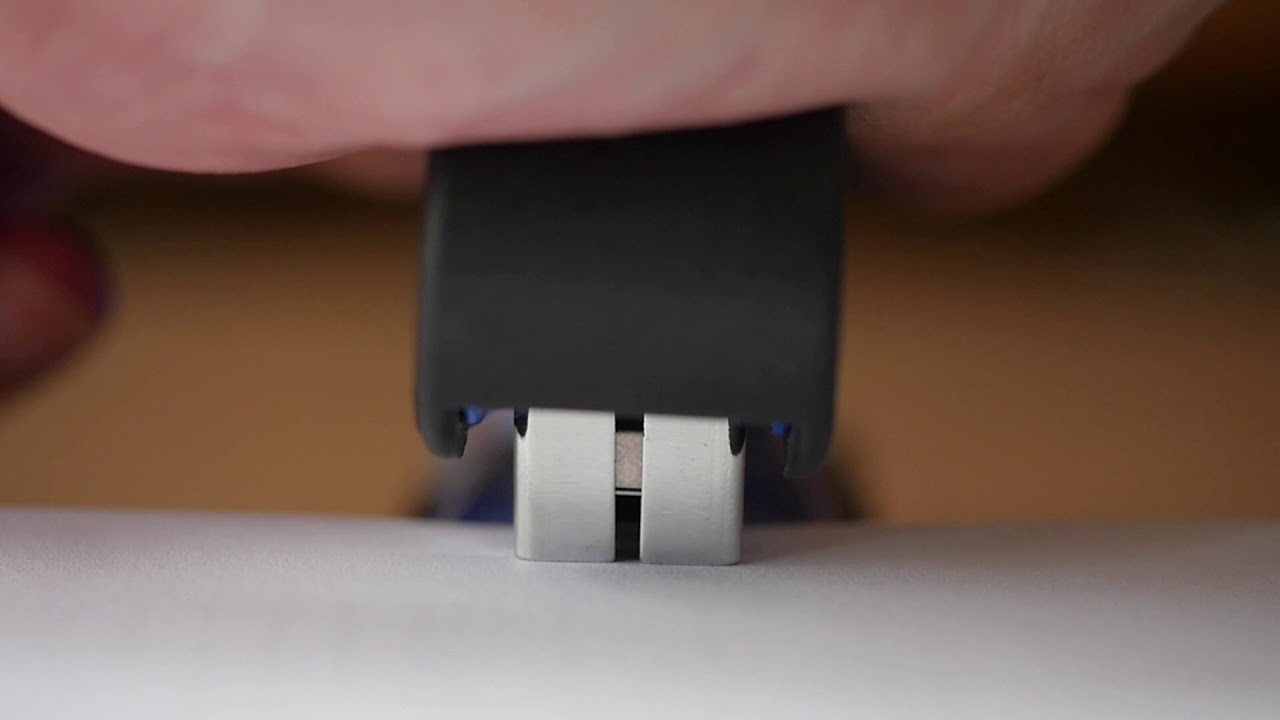 Joining sheets of paper with a stapler. Free HD video footage - YouTube