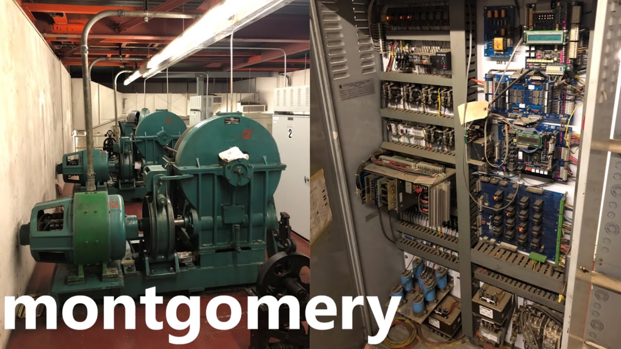 AMAZING 1964 Montgomery Traction Elevator Machine Room Tour - YouTube
