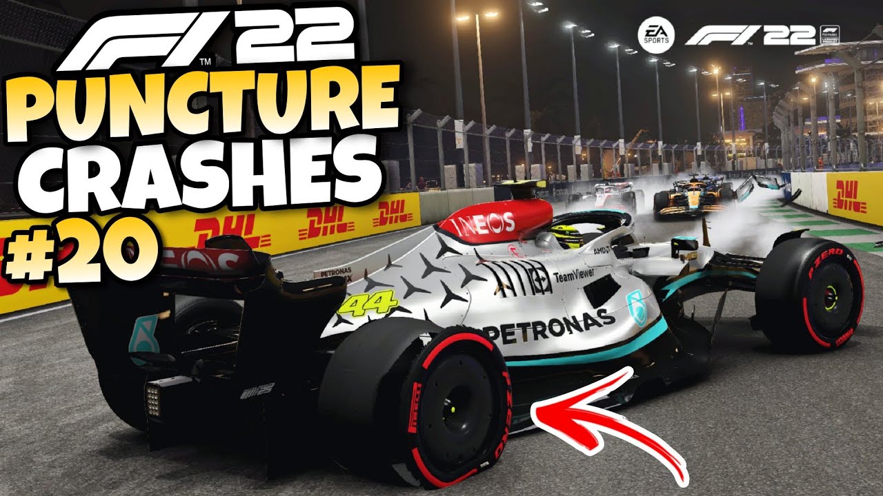 F1 22 PUNCTURE CRASHES #20 - YouTube