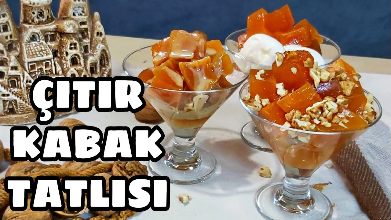 KABAK TATLISI TARİFİ👍KABAK KABAK OLALI BÖYLE TATLI OLMADI💯KİREÇTE KITIR ...