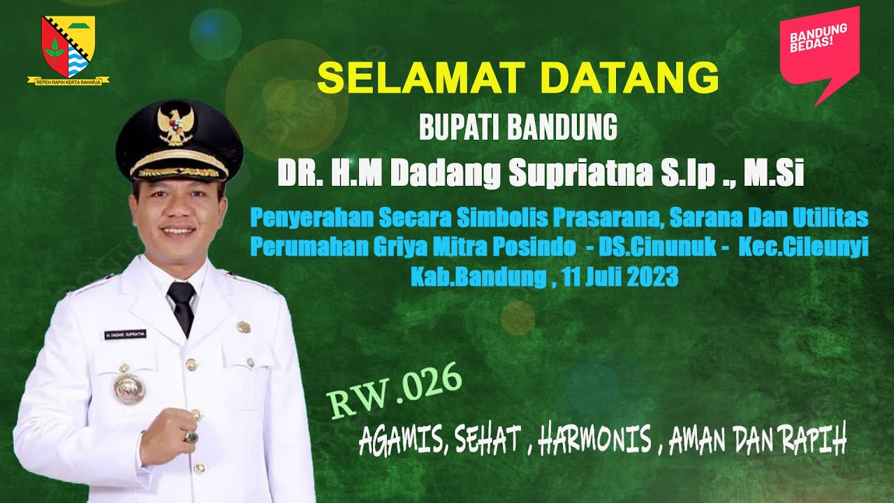 Penyerahan Simbolis prasarana,sarana utilitas perumahan griyamitra ...