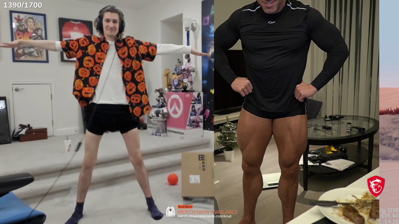 Knut does a side by side leg comparison with xQc - YouTube