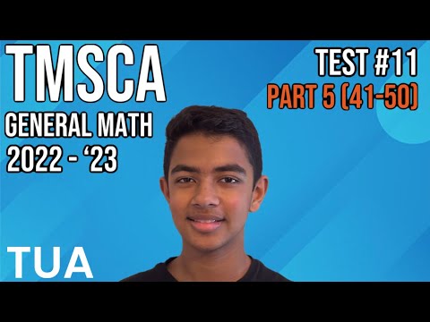 TMSCA General Math 2022-2023 Test #11 Part 5 - YouTube