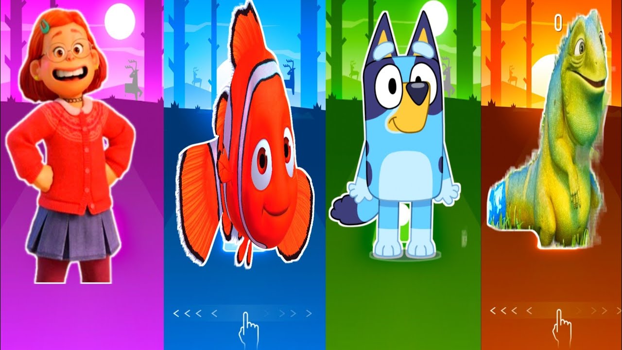 Turning Red🆚Finding Nemo🆚Bluey🆚Leo💥Who is best player?? - YouTube