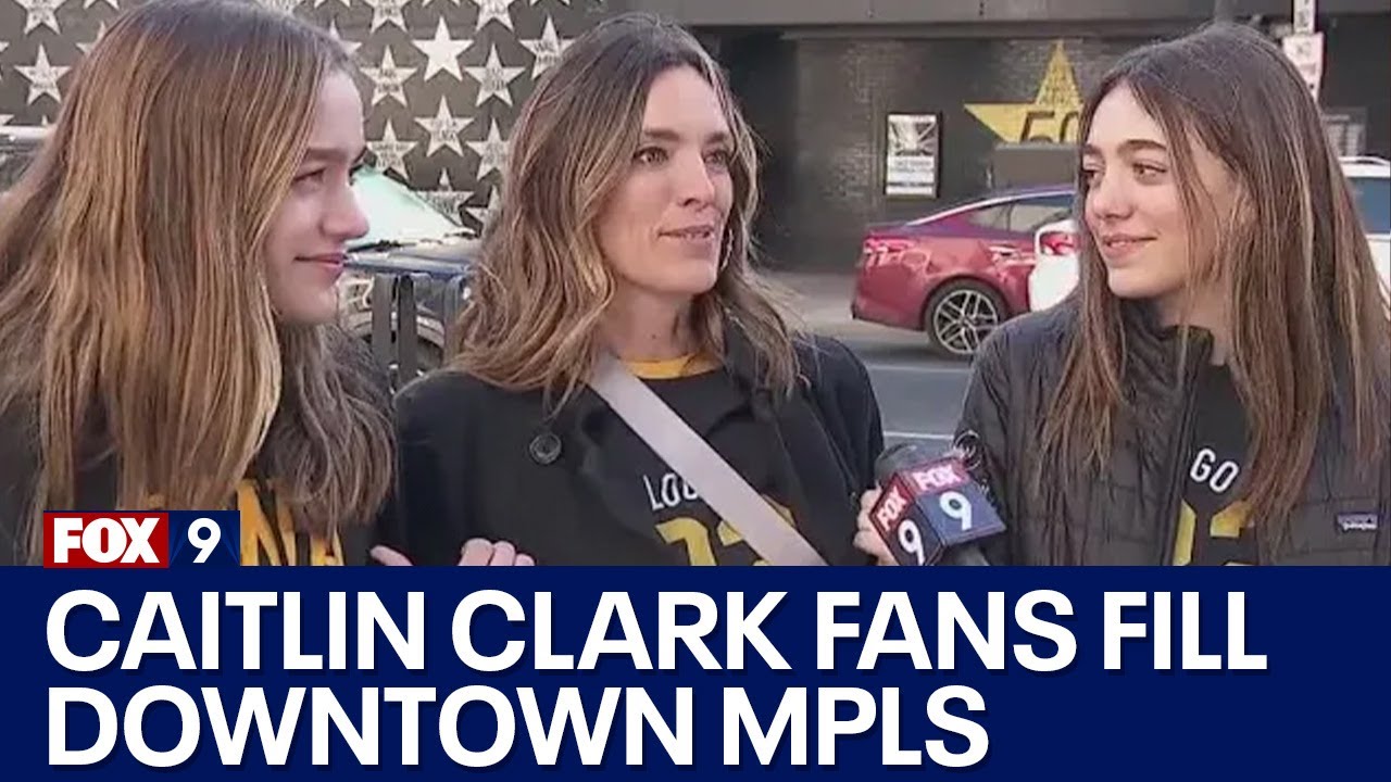 Big Ten Tournament, Caitlin Clark fans fill downtown Minneapolis - YouTube