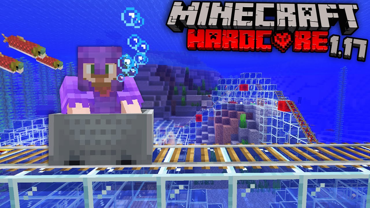 Building An UNDERWATER Rollercoaster In Hardcore Minecraft! - YouTube