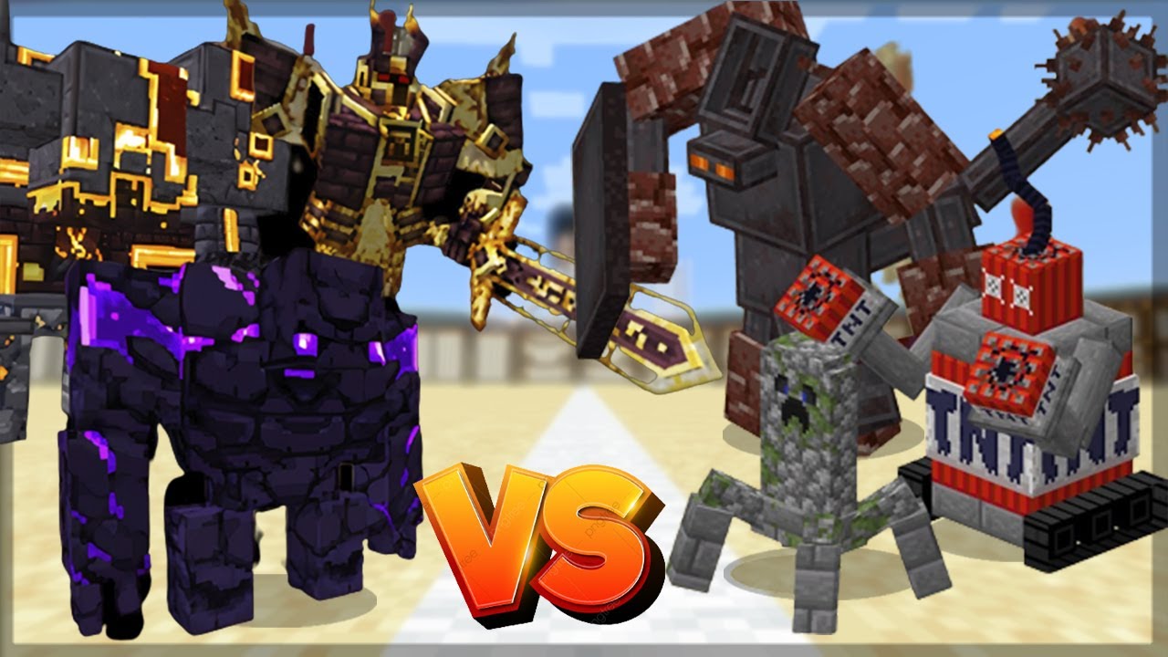 Minecraft: CATACLYSM VS GOLEMANIA ! - BATALHA DE MOBS - YouTube