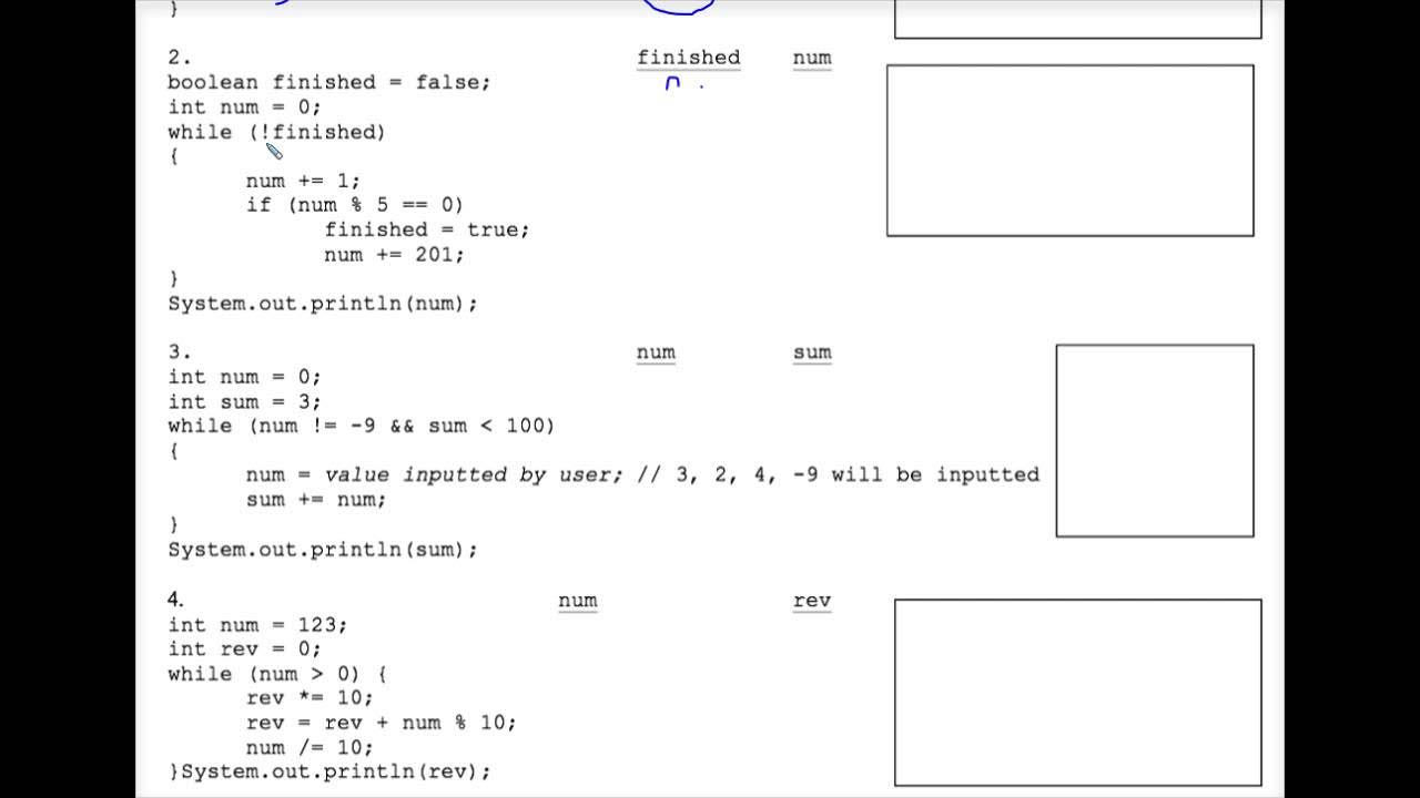 Java While Loop Worksheet #1 - YouTube
