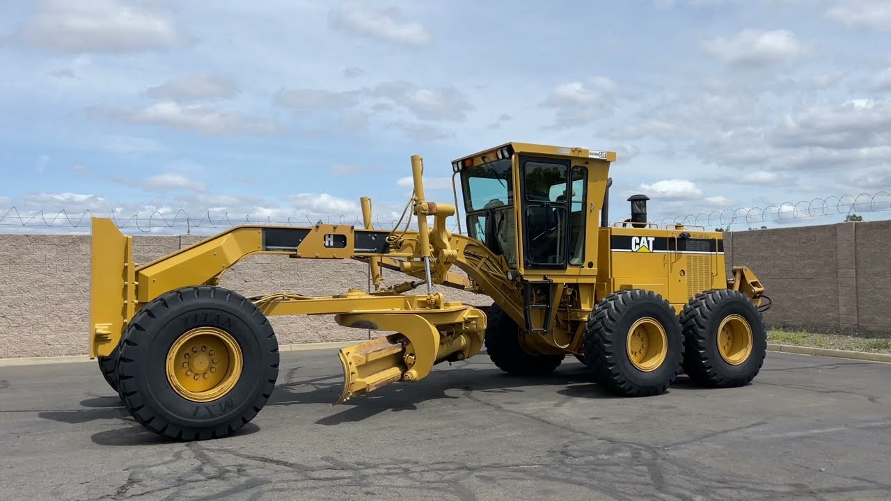 Caterpillar 14H Motor Grader Rome Plow GS Sloper for Sale - YouTube