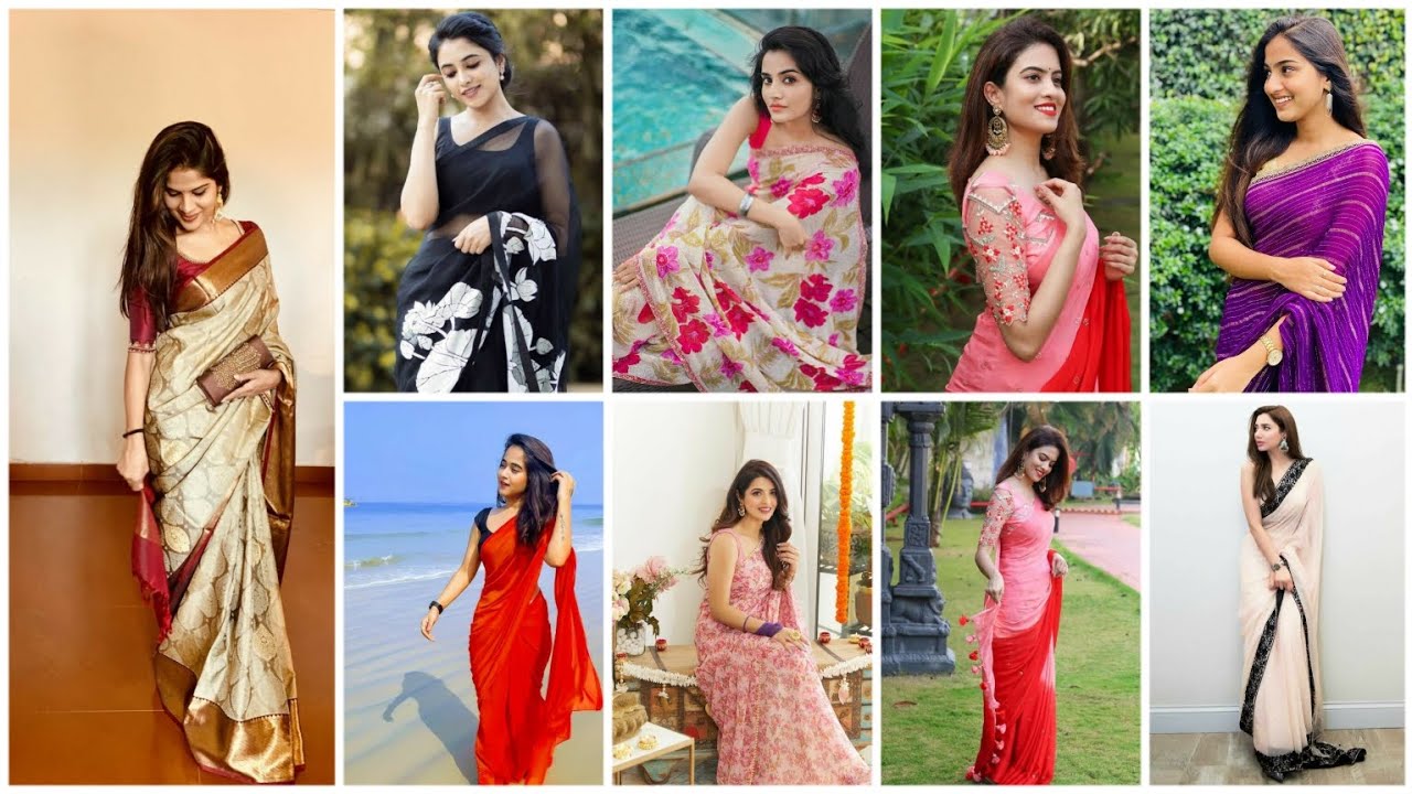 🔥🌼🌈Top 20+ saree poses ||profile picture//sari pora profile pic //girls ...