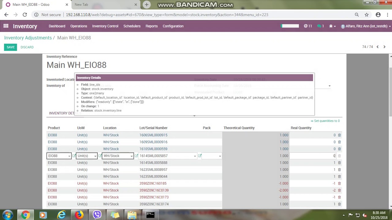 Inventory Adjustment_Odoo Warning - YouTube