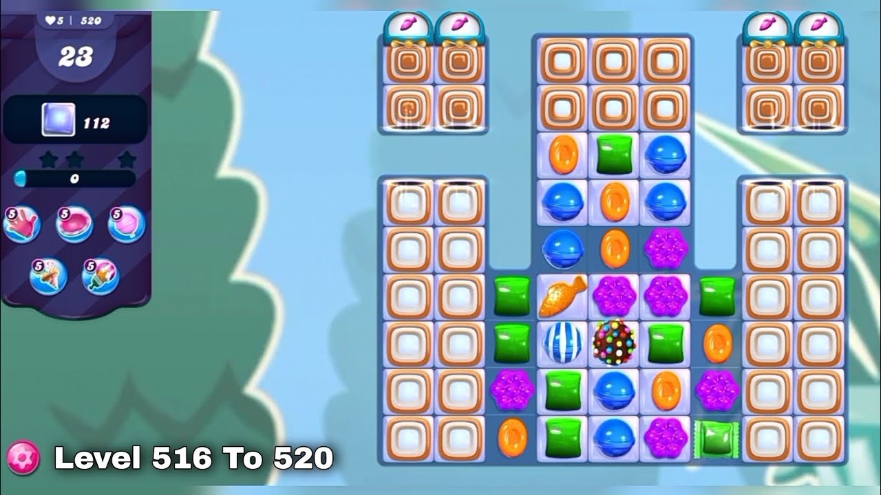 Candy Crush Saga Level 516 To 520 || Candy Crush Saga - YouTube