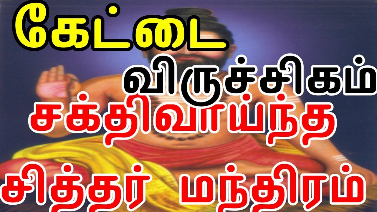 விருச்சிகம் கேட்டை வான்மீகர் சித்தர் மந்திரம் |Viruchikam Kettai ...