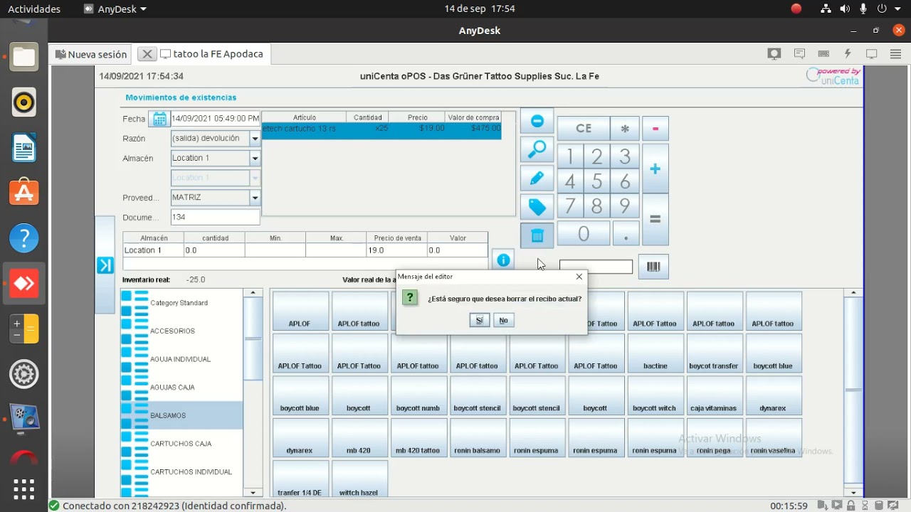 Unicenta POS Mèxico Ajuste del Inventario. Versiòn 4.6.1 - YouTube
