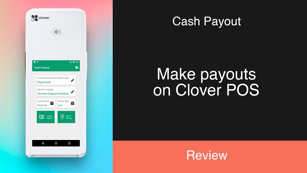 Cash Payout: Make payouts on Clover POS (Nov 2020) - YouTube