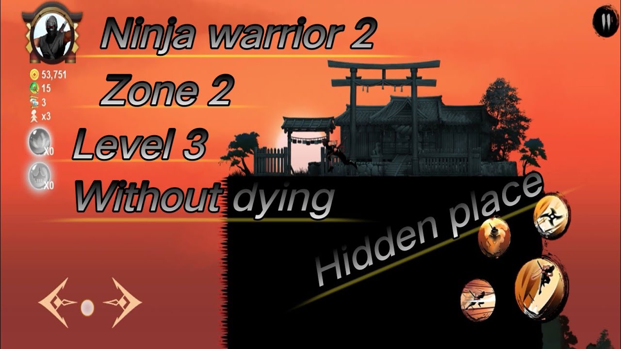 Zone 2 level 3 Ninja warrior 2 without dying Ninja game - YouTube