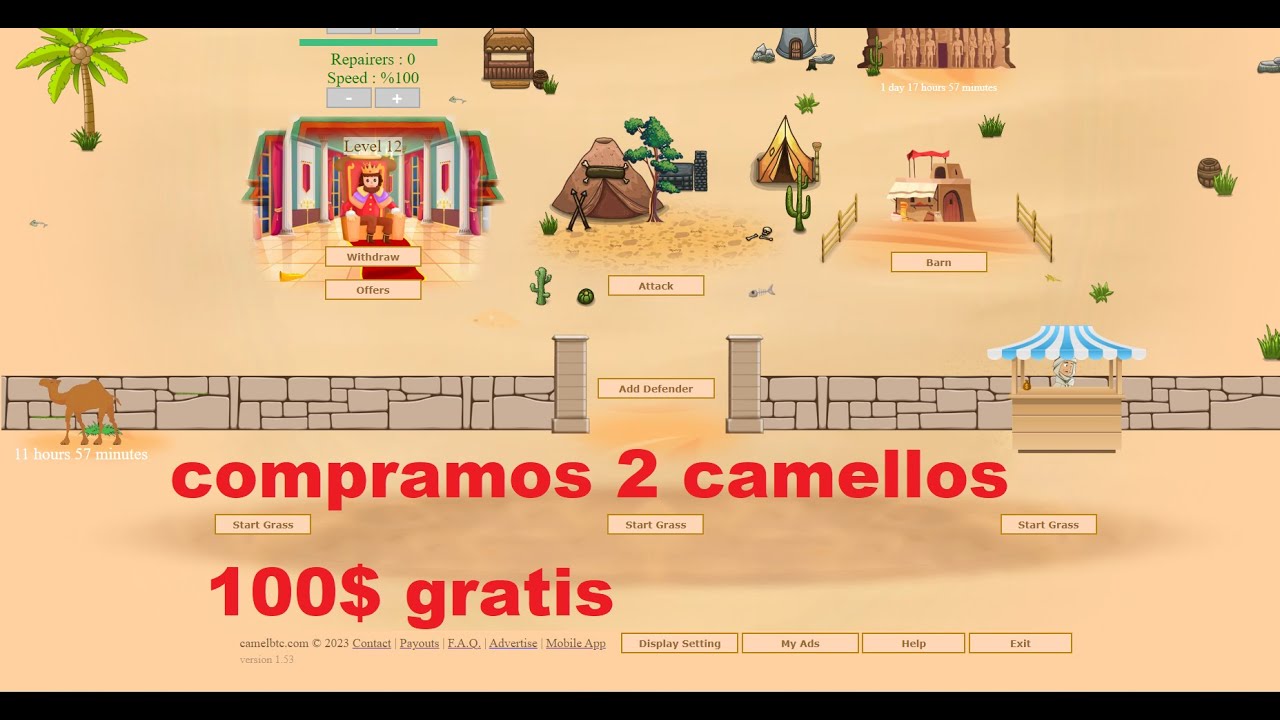 CAMEL BTC juego nft NOTICIAS NUEVAS como ganar 100$ gratis y mi ...