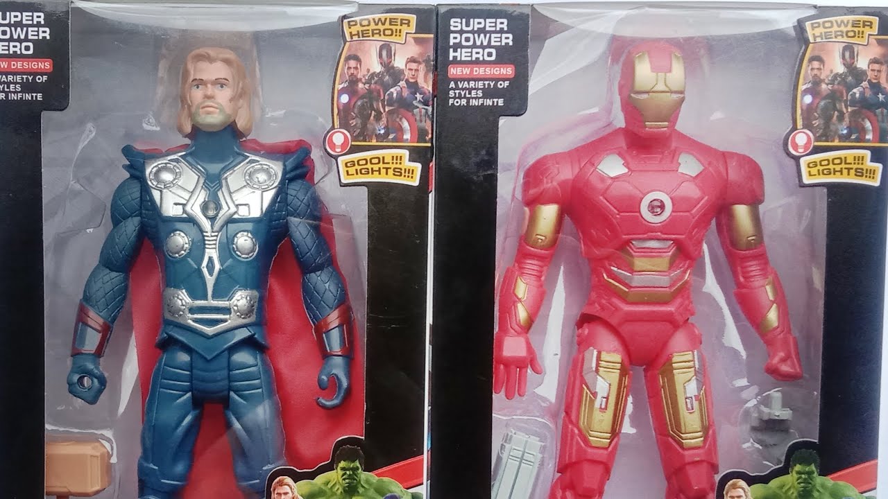 Review Mainan robot, Iron man dan Thor, mainan Avengers - YouTube