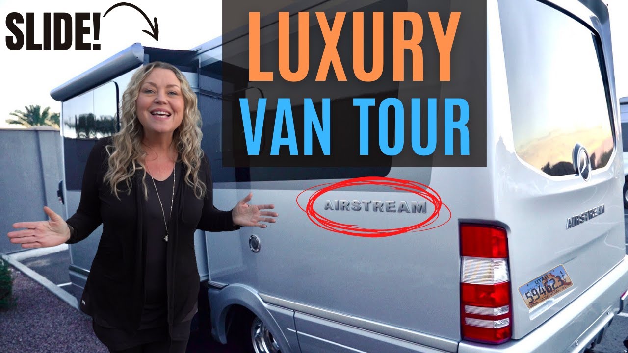 ULTIMATE LUXURY VAN TOUR! AIRSTREAM ATLAS RV! HUGE BED, BATHROOM, SOLAR ...