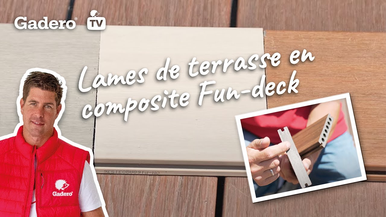 Lames de terrasse en composite Fun-Deck - Gadero France - YouTube