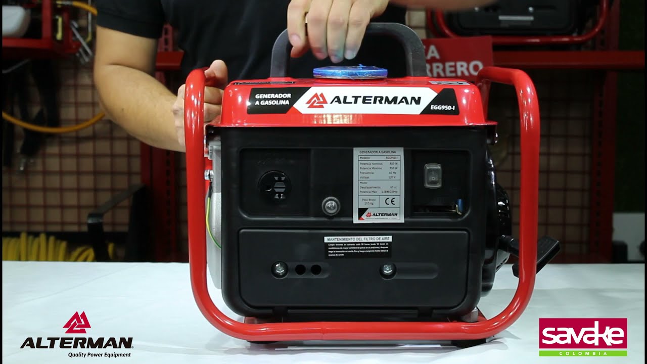 Generador Alterman A Gasolina 2T, 950W, 120 V, Con Chasis, EGG950-I ...
