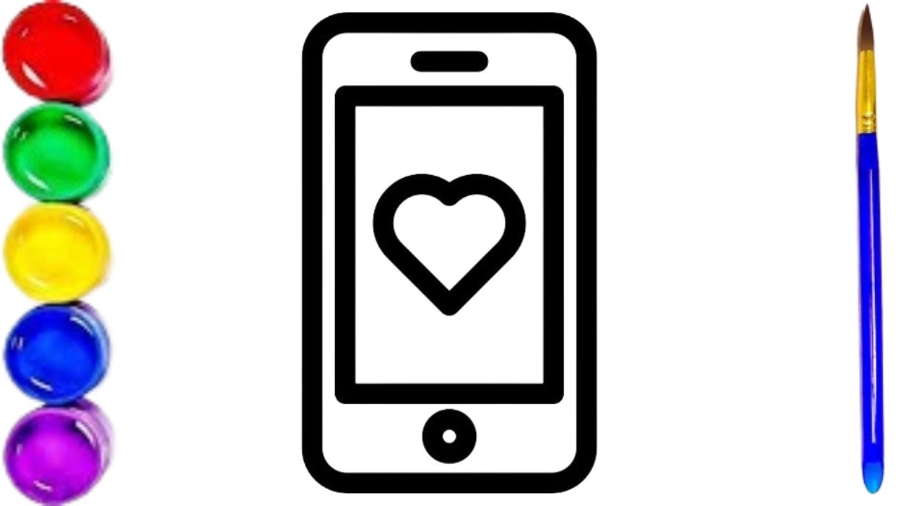 How to draw cute and easy Huawei Phone | Easy drawing and Coloring for ...