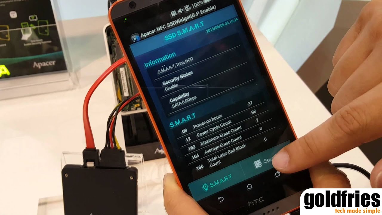 Apacer's SSD with NFC Feature For Monitoring and Security at Computex ...