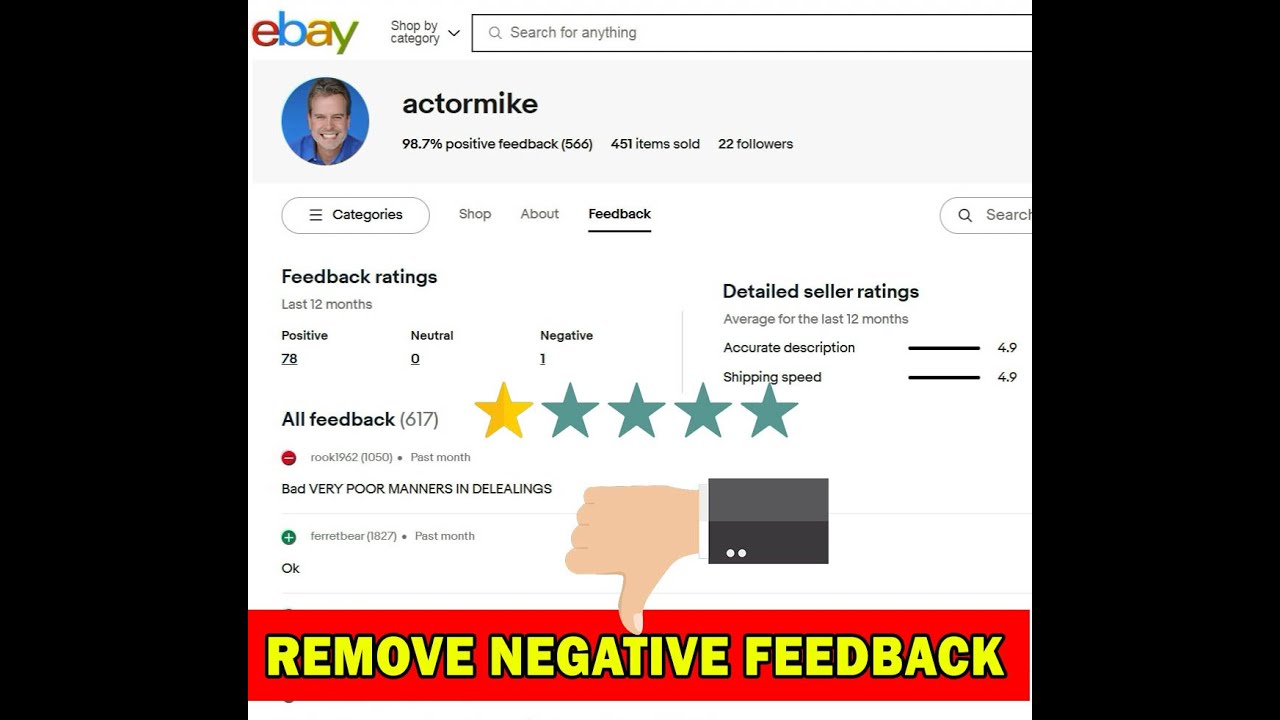 Remove Negative Feedback on Ebay from Buyer after Refund was issued ...
