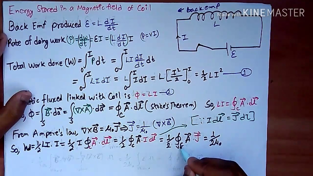 Energy Stored in a magnetic field of coil - YouTube