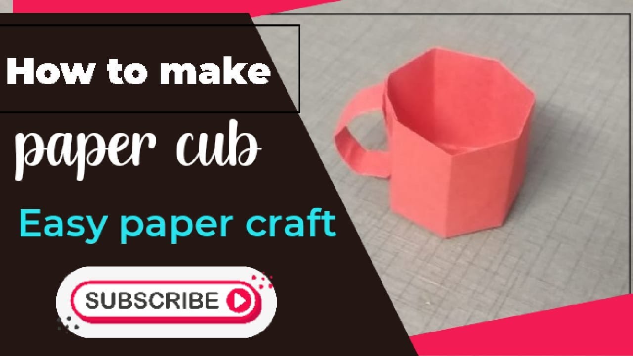 How to make paper cub//Easy//paper craft😸😸 - YouTube