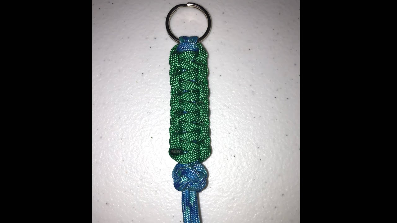 Cobra knot w/ diamond knot keychain tutorial - YouTube