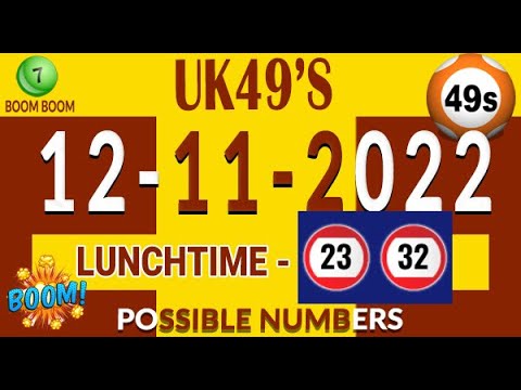 12/11/2022 UK49s today prediction bonus ball doubles Uk49 Lunchtime ...