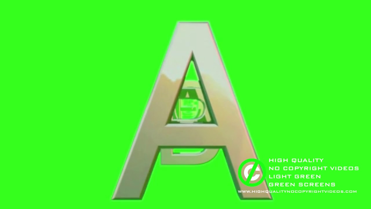 Alphabet (From A to Z Fly through) [Green Screen Video - Chroma Key 4K ...