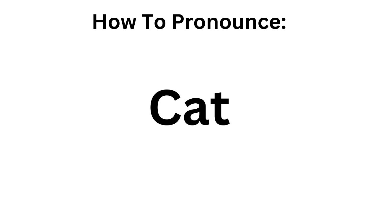 How To Pronounce Cat - YouTube