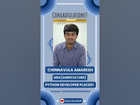 Student Successfully Placed | PYTHON Full Stack Development | Jspiders Marathahalli | C Amaresh ...