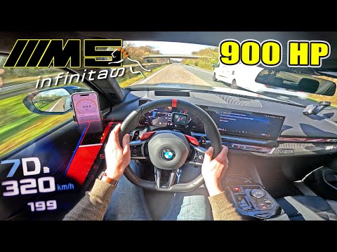 900HP BMW M5 G90 Infinitas does 200MPH / 320KMH on AUTOBAHN!