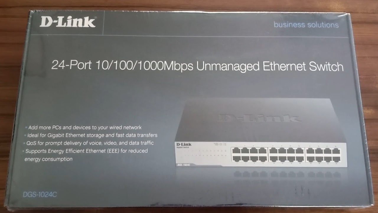 D Link 24 Port Switch DGS 1024C Unboxing - YouTube