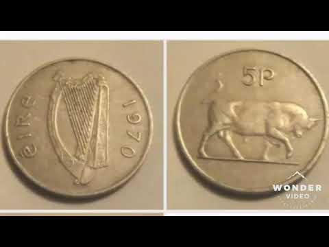 Ireland 1970 Eire 5P pence Coin VALUE - YouTube