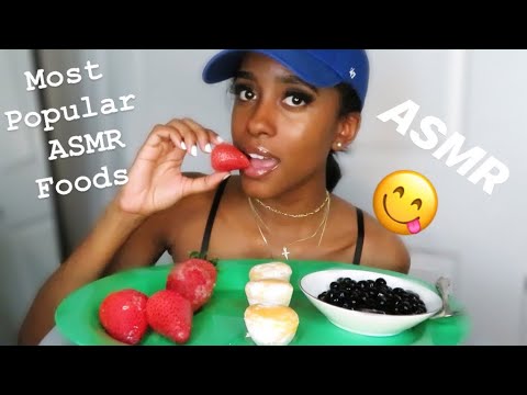 I tried the MOST POPULAR ASMR Foods! - YouTube