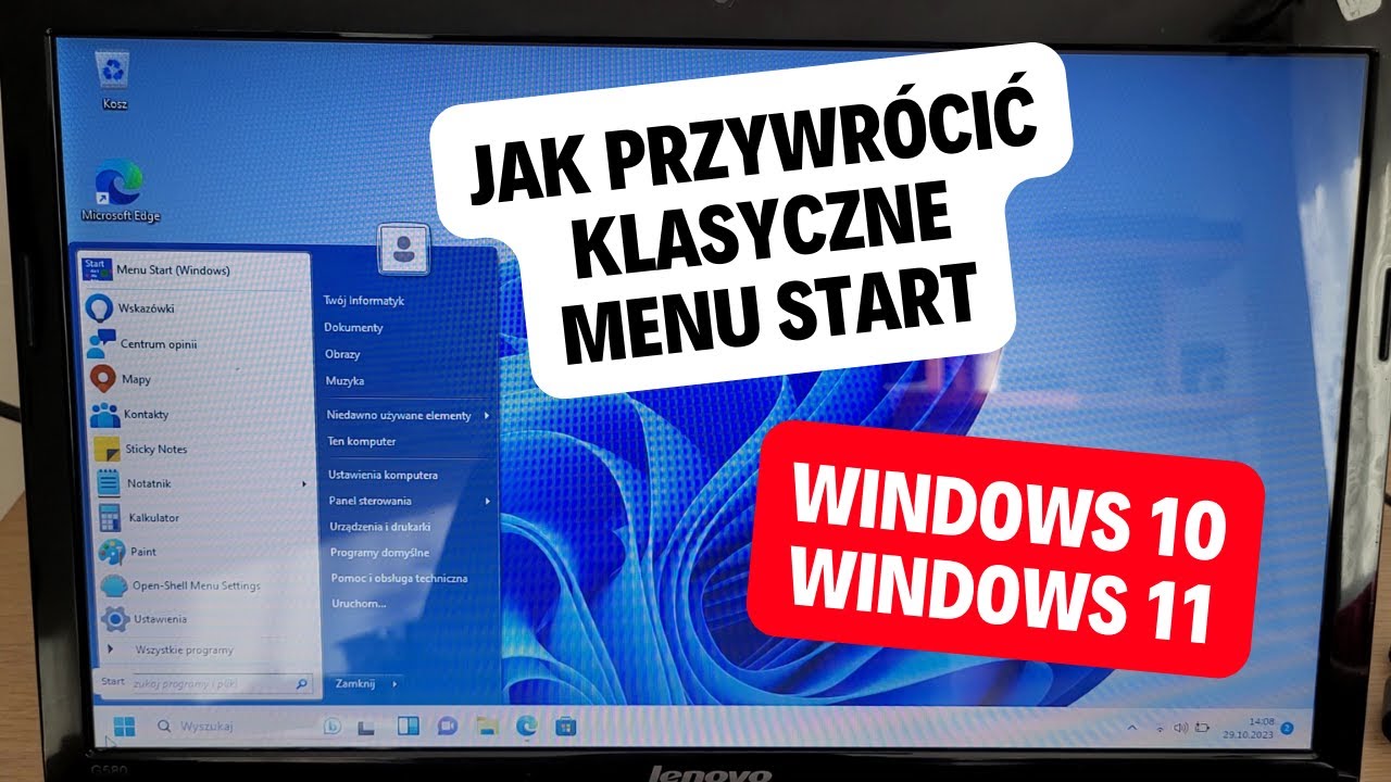 Jak przywrócić klasyczne menu Start w Windows 10 lub Windows 11? PORADNIK personalizacja ...